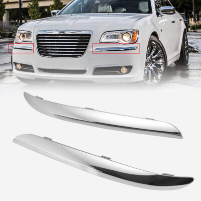 Fits For 2011-2014 Chrysler 300 Front Bumper Molding Chrome Trim Left ...