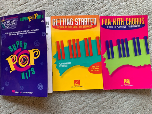 LOT (3) HAL LEONARD "Super Pop Hits" "Getting Started" "Fun W/ Chords ...