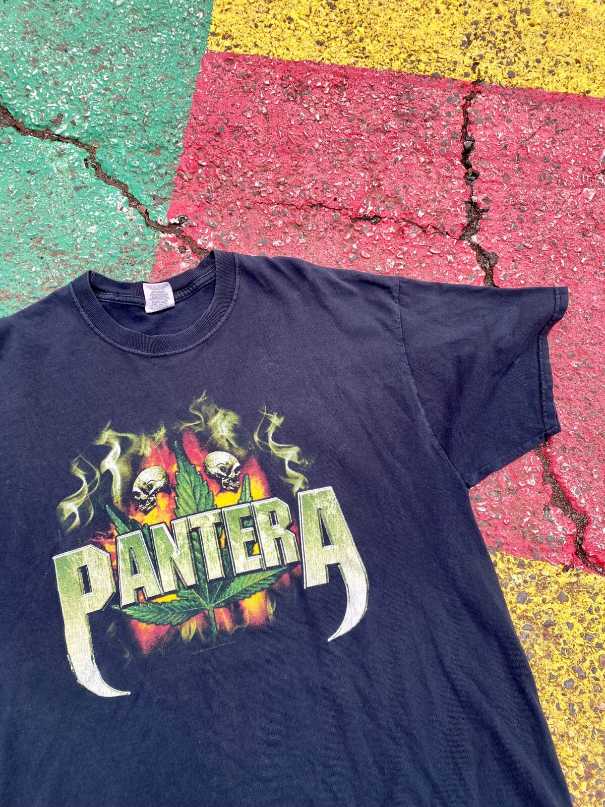 Vintage 2002 Pantera Marijuana Skull & Weed Heavy Met… - Gem