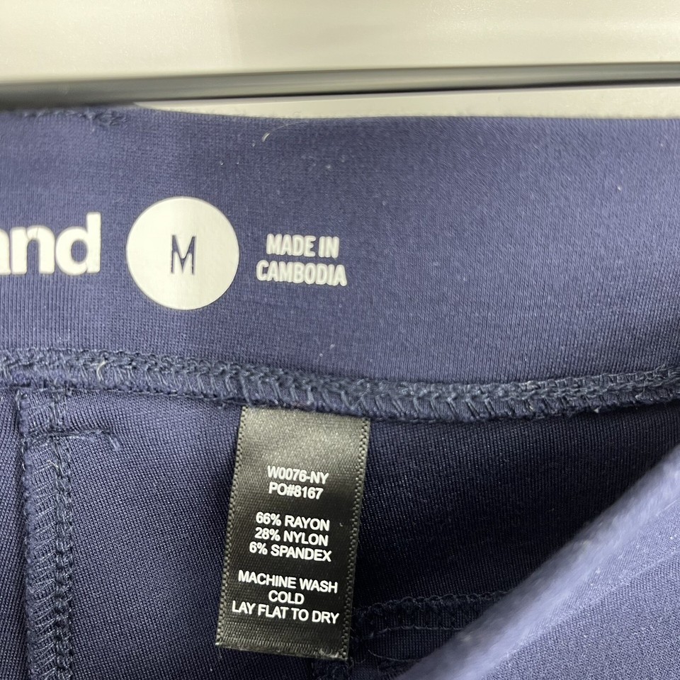 Betabrand Dress Pants Size Medium Womens Navy Stretch Yoga Straight Mid ...