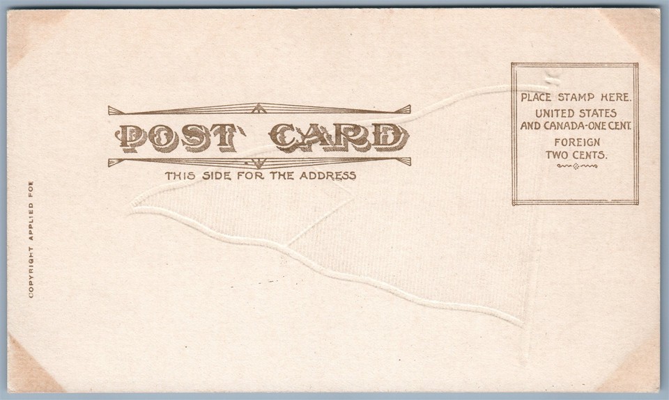 LEHIGH UNIVERSITY FLAG PENNANT ANTIQUE UNDIVIDED EMBOSSED POSTCARD ...