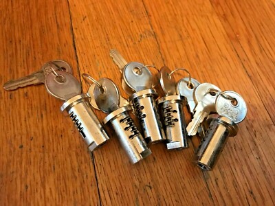 lot 5 locks and keys fits MOST Bulk GUMBALL CANDY NUT VENDING MACHINE ...