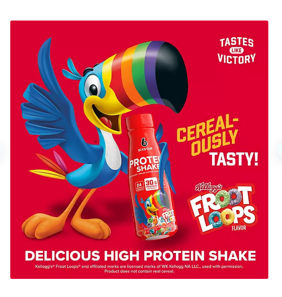 New Six Star Kellogg's 30g Froot Loops Protein Shake, (11 fl. oz., 15 ...