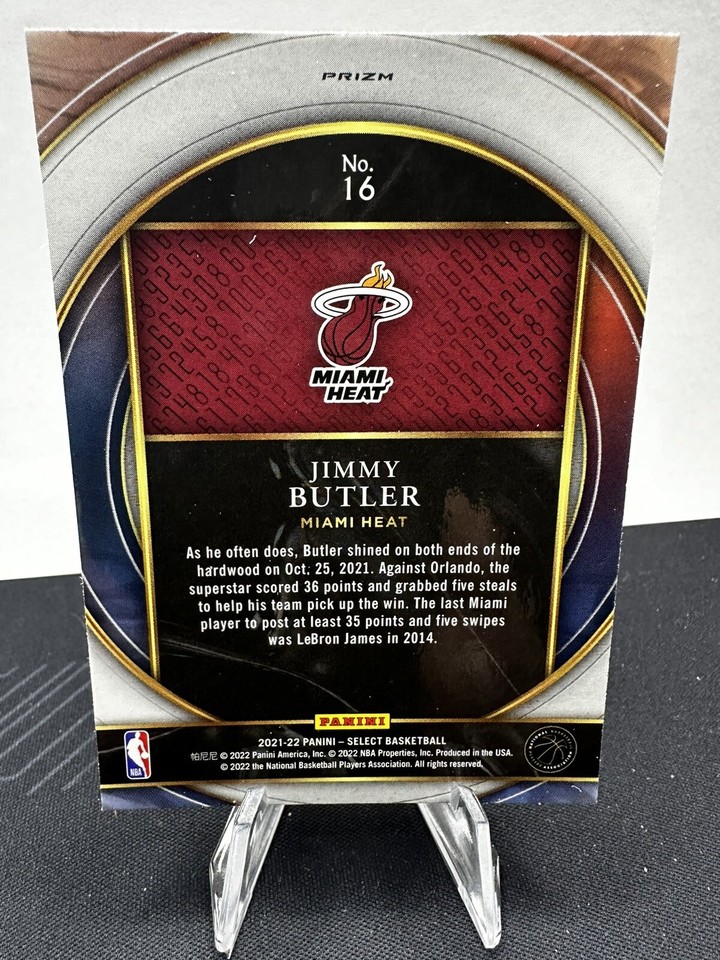 💥2021-22 Panini Select Select Numbers Red Prizm Jimmy Butler #16 Miami ...