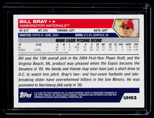 2005 Topps Updates & Highlights #UH93 Bill Bray On Card Auto | eBay