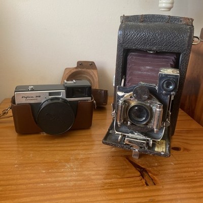 Vintage Antique Eastman Kodak Folding Camera & Fujica 35 Automatic ...