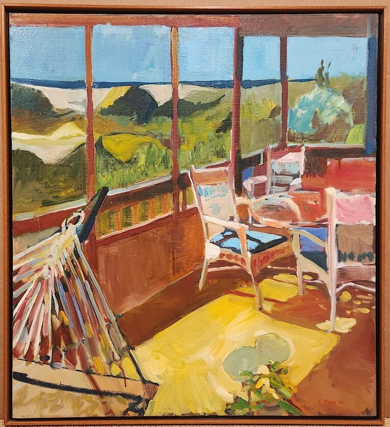 Colin Page (b. 1977) - Large Oil Painting - A View from Beach House ...