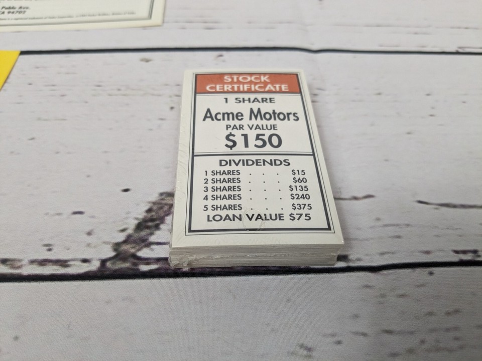 Chessex Board Game Monopoly Stock Exchange Expansion Cards in Shrink | eBay