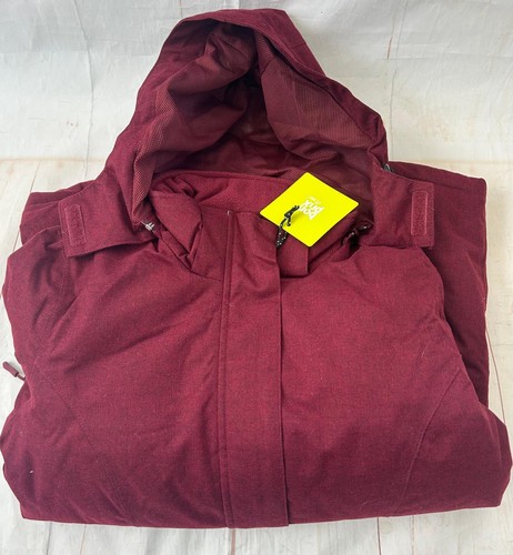 bonprix bpc Sport Hooded Waterproof Coat Maroon Detachable Hood ...