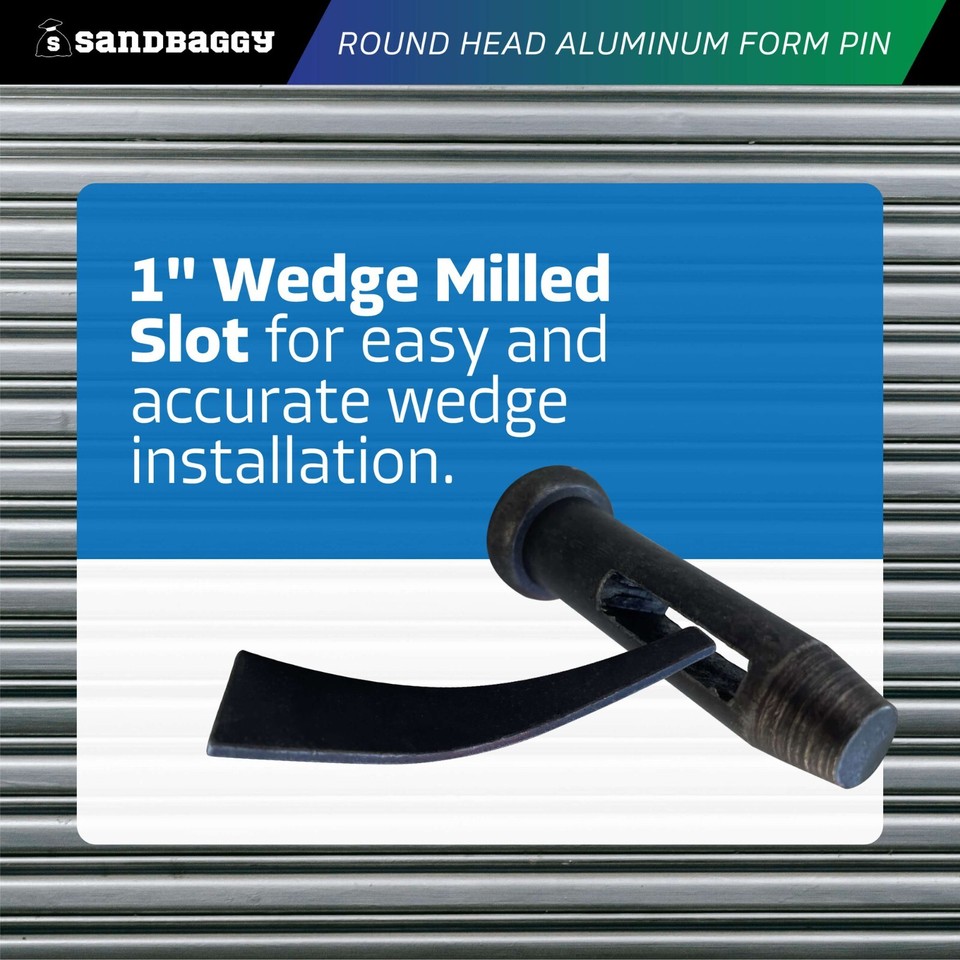 Sandbaggy Round Head Aluminum Form Pin (Reusable) - Concrete Formwork ...