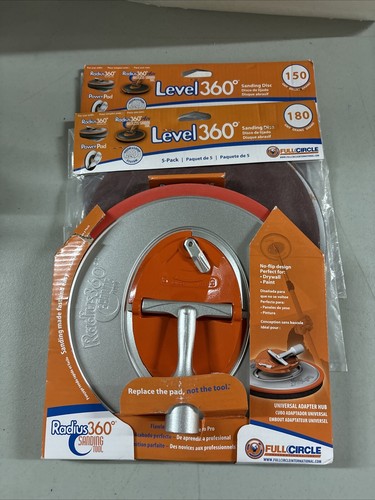 Radius 360° Pole Sander, Non-Flipping Tool Drywall Full Circle Hub +2 ...