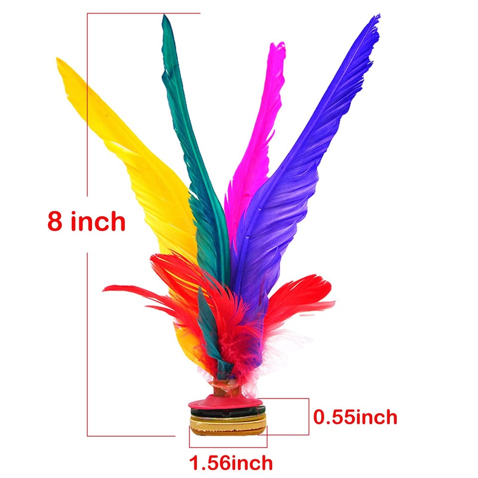 Kick Shuttlecock Chinese Jianzi Colorful Feather Foot Sports Outdoor ...