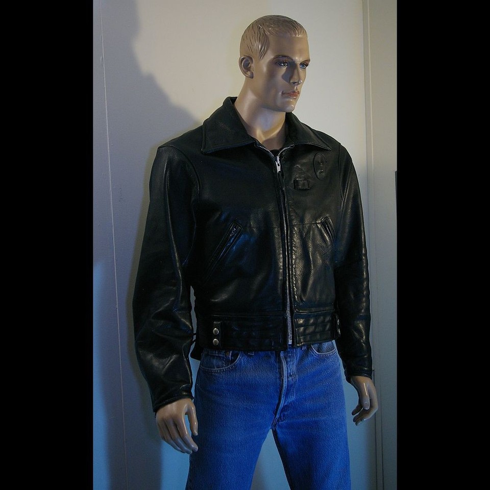 Vintage Leather Cop Jacket US46 | eBay