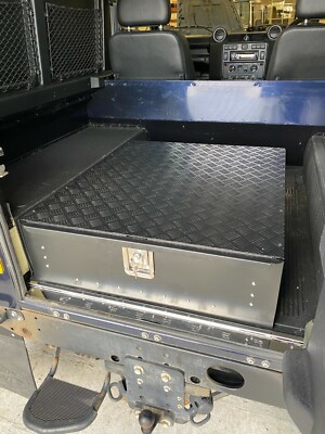 Rear Black Pull Out Drawer Safe Fit Land Rover Defender 90 110 Utility ...