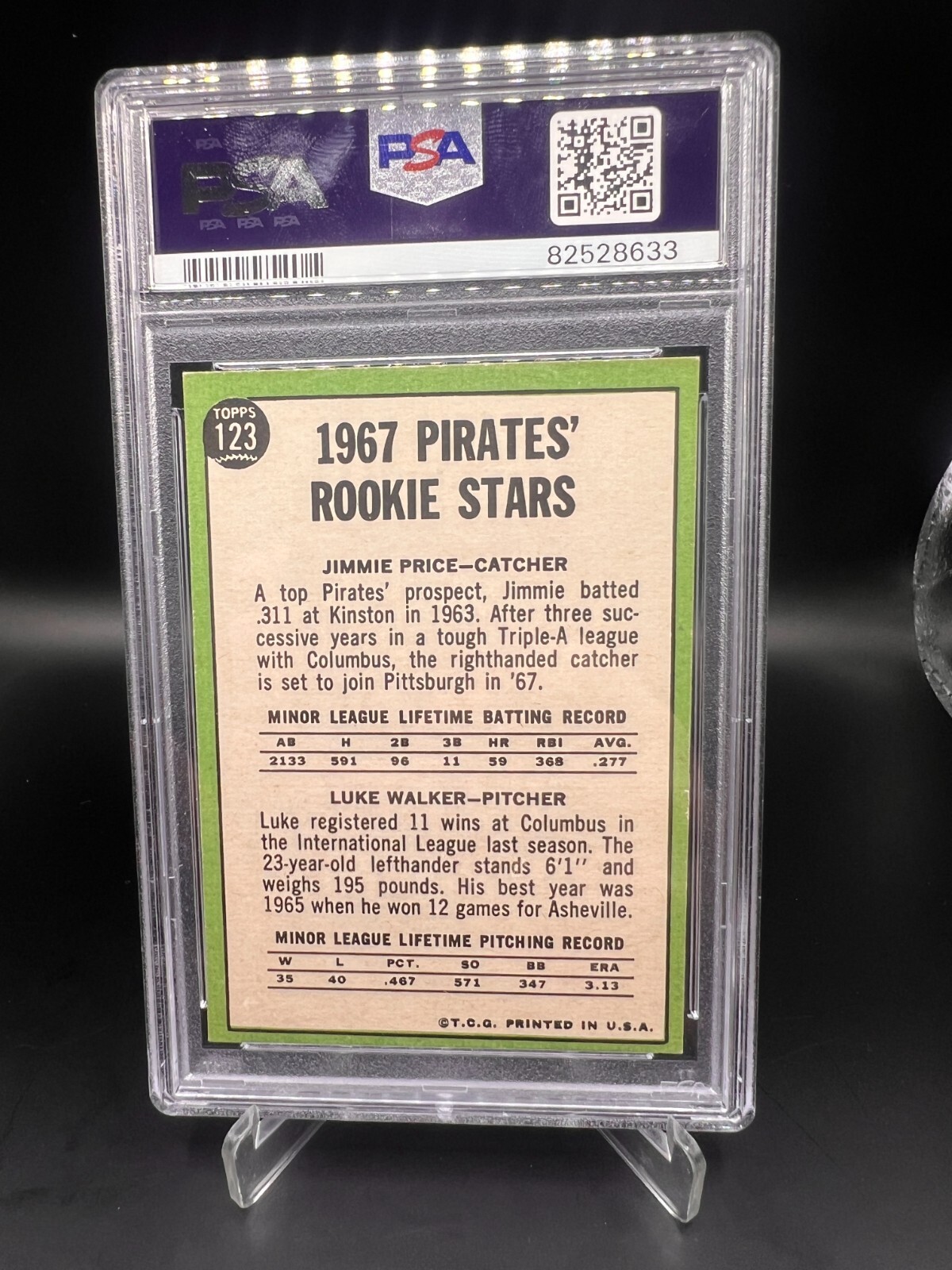 1967 Topps - 1967 Rookie Stars #123 Luke Walker, Jim Price (RC) for ...