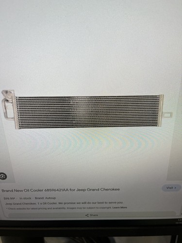 Genuine Mopar Transmission Oil Cooler 68596421AA for sale online | eBay