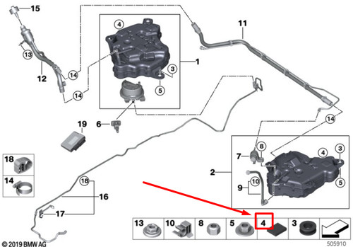 NEW BMW 3 TOURING G21 FUEL TANK PAD BASE 7273549 07147273549 ORIGINAL ...