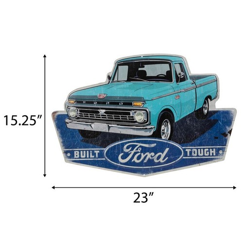 Blue Distressed Ford Truck Metal Sign 1960-1970's Ford Garage Mancave ...