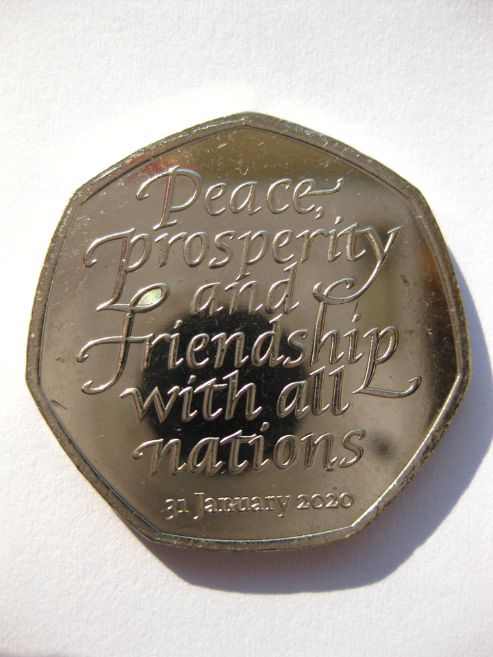 Rare Brexit 50p Coin Peace Prosperity 2020 Fifty Pence Sealed Bag ...