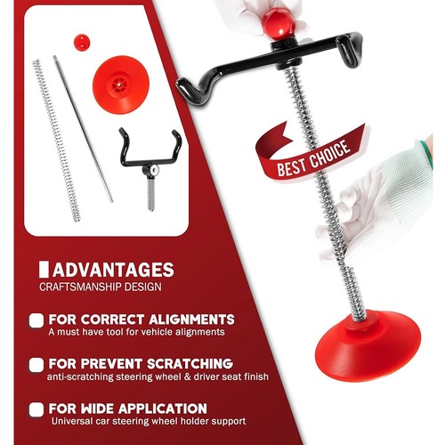 14" Adjustable Steering Wheel Holder, Car Alignment Steering Wheel Lock ...