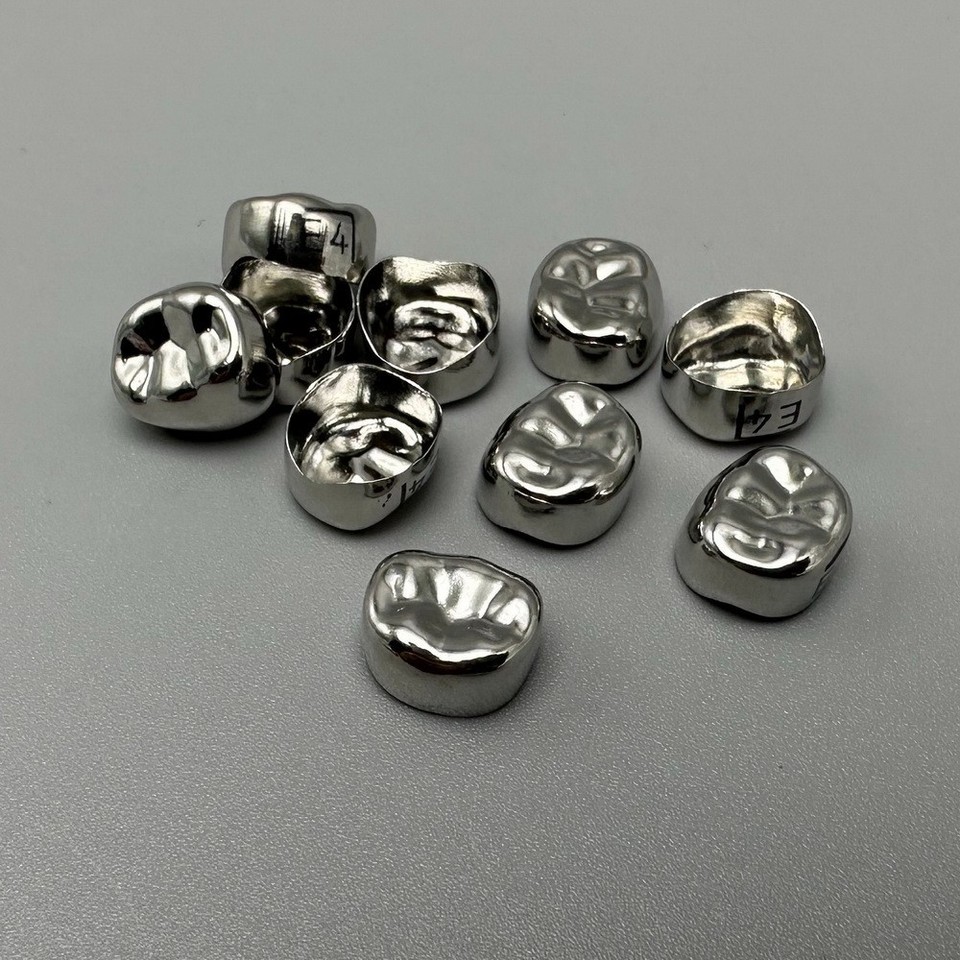 48 Sizes Stainless Steel Dental Kids Primary Molar Crowns Pediatric ...