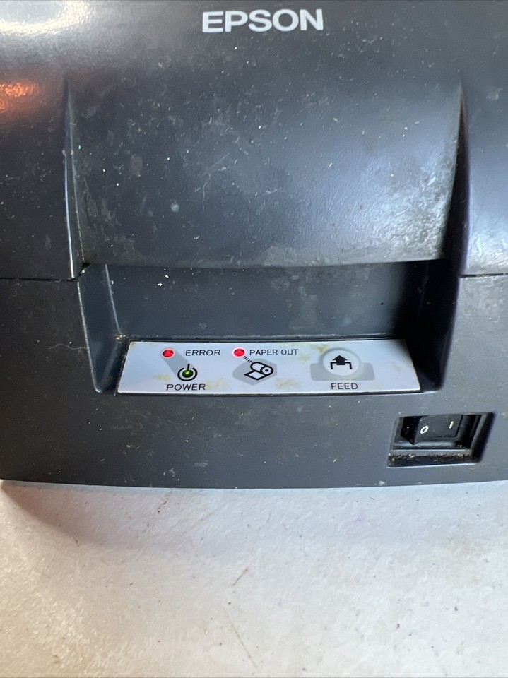 Epson M188B TM-U220B Ethernet POS Receipt Printer Works! No Power Cord ...