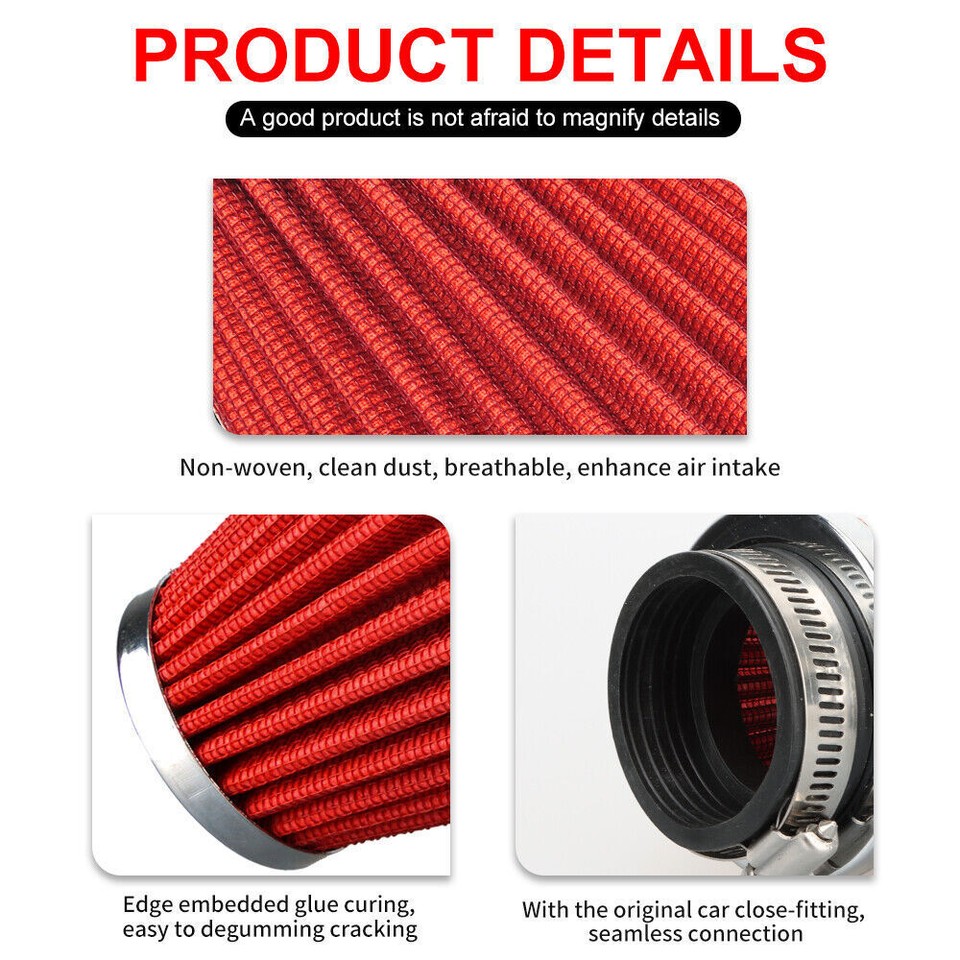 NIBBI 42mm Power Flow Air Filter Intake Tube GY6 125cc 150cc 152QMI ...