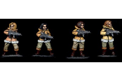 28mm PULP44 Female Henchmen, Winter (4 Figures) | eBay