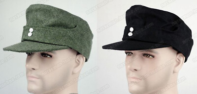 2PCS MILITARY WW2 GERMAN ARMY M43 FIELD WOOL PANZER CAP M1943 SKI HAT ...