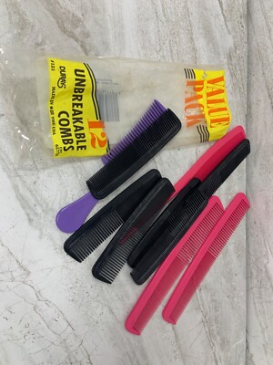 Vintage Goody Unbreakable Combs 90s Open Package Duray - 10 Combs (not ...