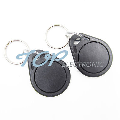 5PCS 13.56MHz Black RFID Sensor Proximity Card IC Key Tags Keyfobs ...