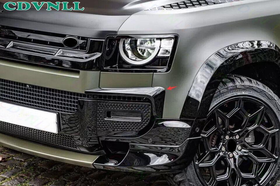 For Land Rover Defender 2020-2024 Gloss Black Front Bumper Lip Splitter ...