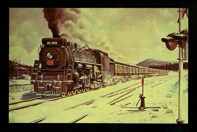 Train Railroad postcard Artist Drawn Art by Russ Porter Canadian ...