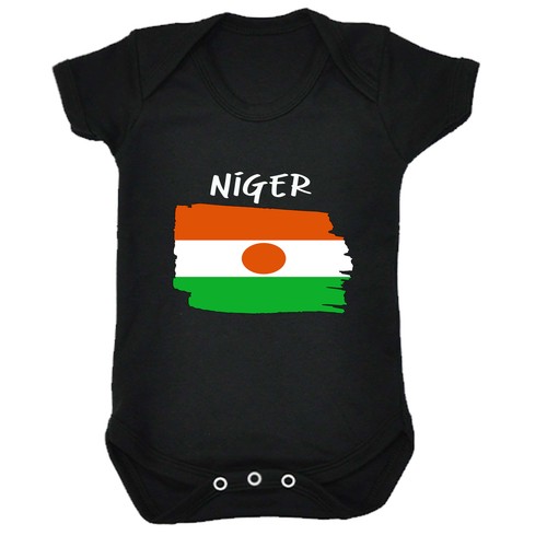 Niger Country Flag Nationality - Soft Babygrow Bodysuit Gift Newborn ...