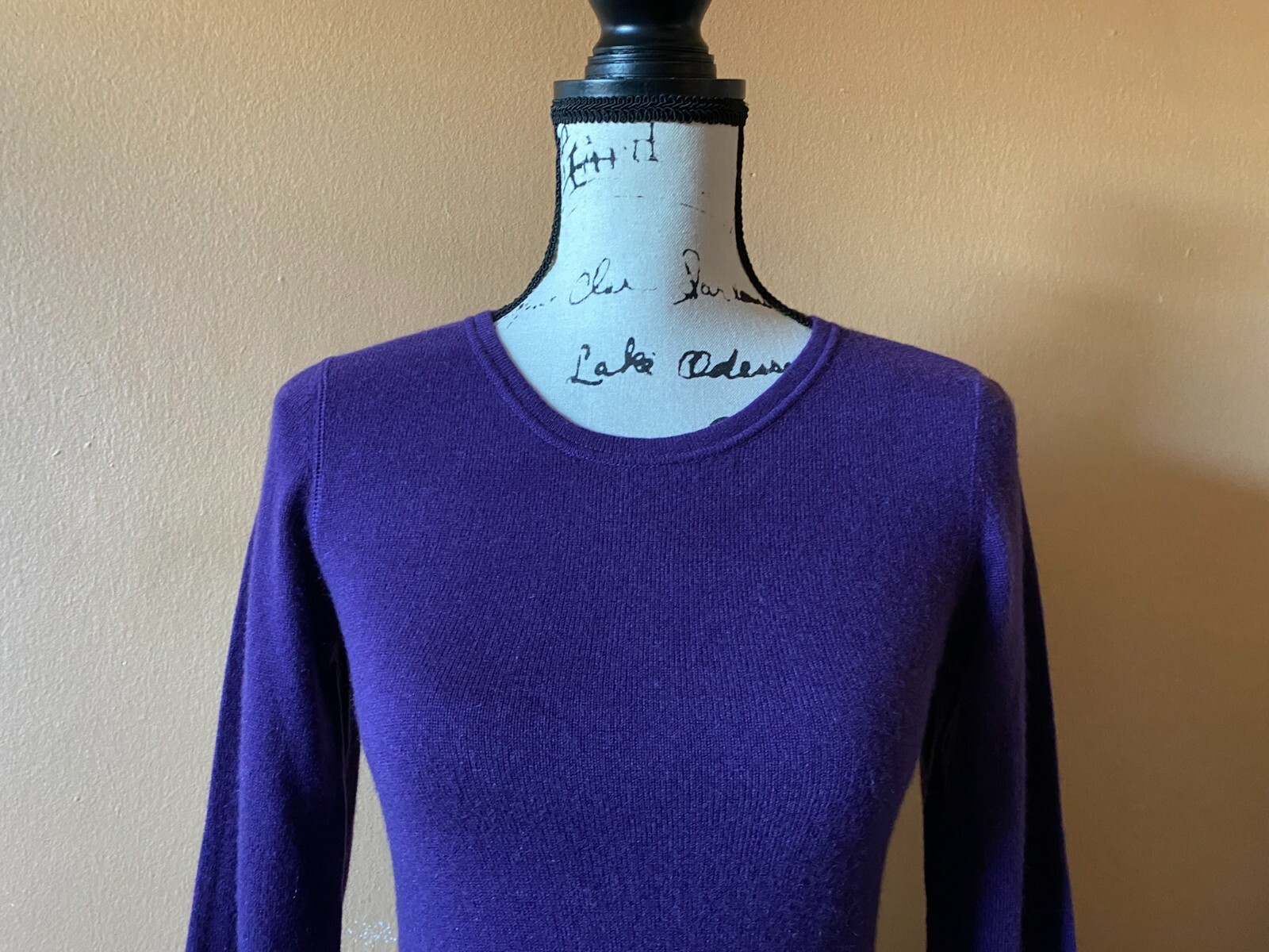 Christopher Fischer Purple 100% Cashmere Long Sleeve … - Gem