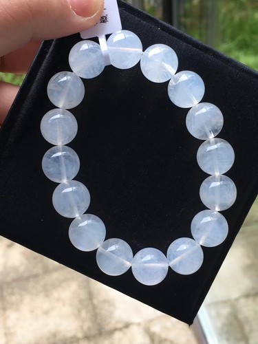13mm Natural Clear White Blue” Feather ”Quartz Crystal Bracelet AAA | eBay