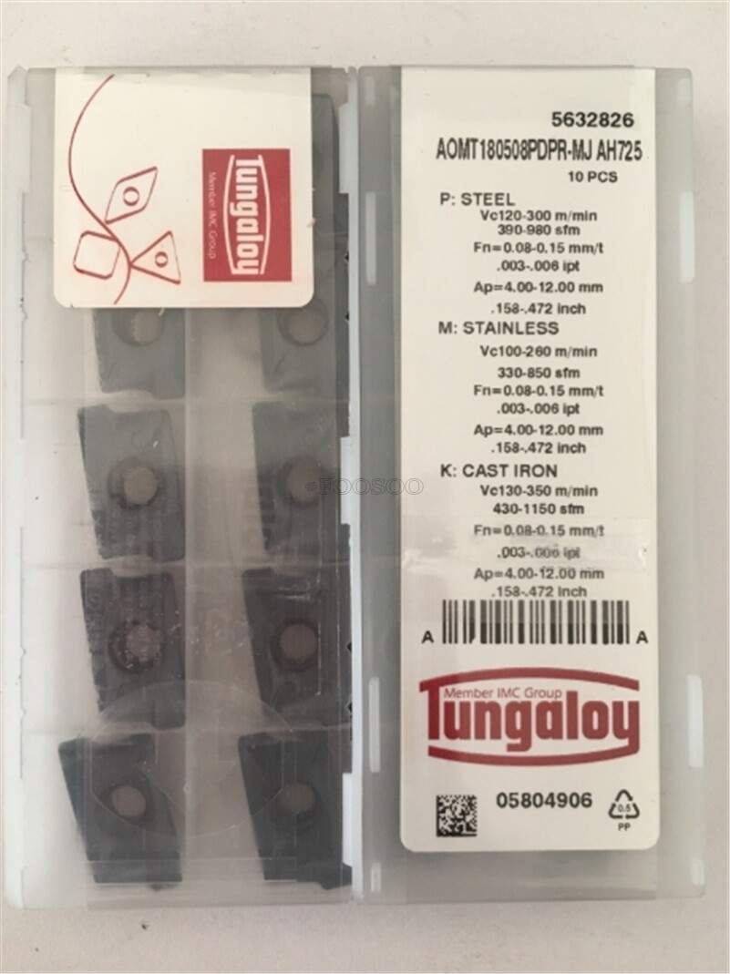 10Pcs Tungaloy Inserts Carbide AOMT180508PDPR-MJ AH725 Cnc ai | eBay