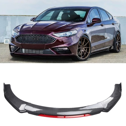 Front Bumper Spoiler Splitter For Ford Fusion 2006-2020 Carbon&Red ...
