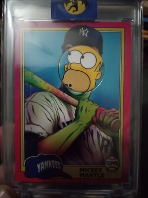 2021 Topps 70 Project Mickey Mantle Homer Simpson /6 Alex Pardee | eBay