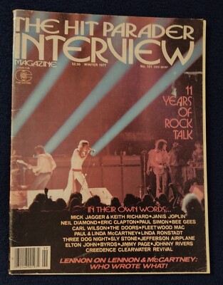The Hit Parader Interview Magazine Winter 1977 Stones McCartney Lennon ...