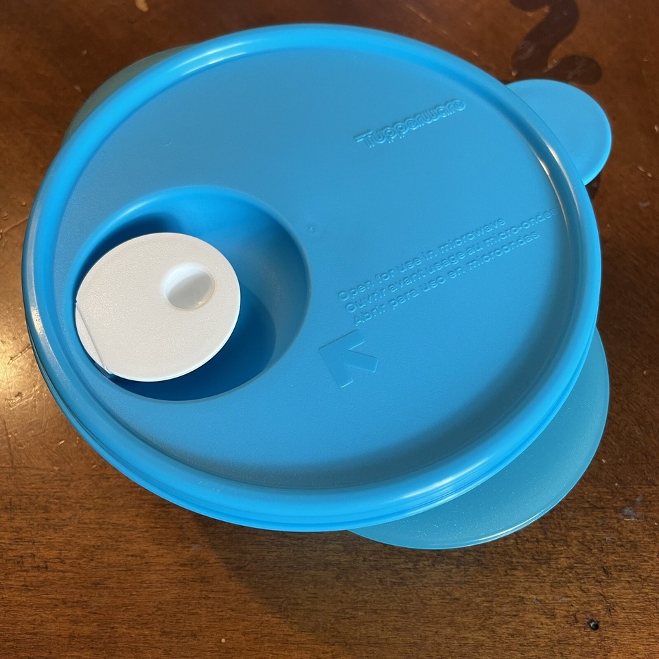 Tupperware Crystalwave Bowl 2 1/2 Cups Blue Microwave Reheat Food ...