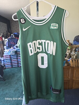 Jayson Tatum #0 Boston Celtics Vista Print Icon Edition Swingman Jersey ...