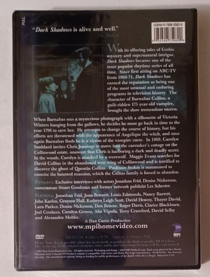 Dark Shadows - Collection 12 - NEW 4 DVD Set - 40 Episodes | eBay
