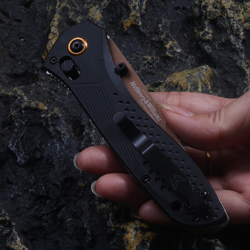 Benchmade Seven | Ten black Aluminum, Flat Earth PVD S90V - 710FE-24 | eBay