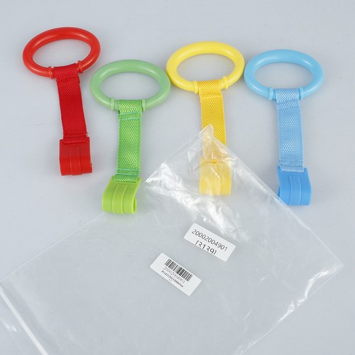 4pcs Baby Crib Pull Rings Walking Training Baby Stand up Ring Security ...