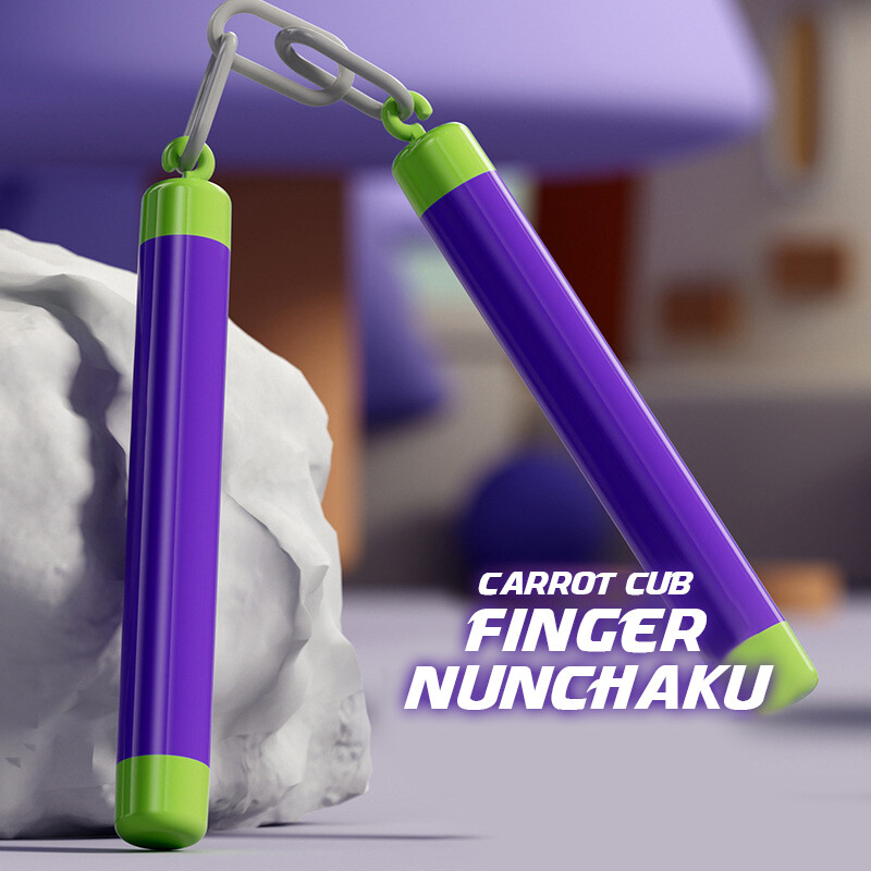 3D Gravity Radish Cub Nunchuck Stick Antistress Toy Parent-child Toy ...