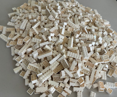 SHIPS FREE!! LEGO LOT OF 60 WHITE 2x2 2x3 2x4 2x6 etc BIG BRICK PARTS ...