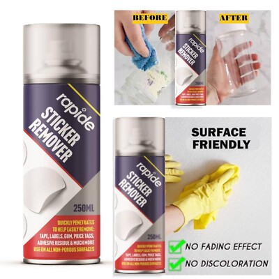 6x Sticker Remover Spray Rapide Helps Remove Stickers Gum Adhesive ...