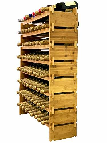 DECOMIL - 72 Bottle Stackable Modular Wine Rack Wine Storage Rack ...