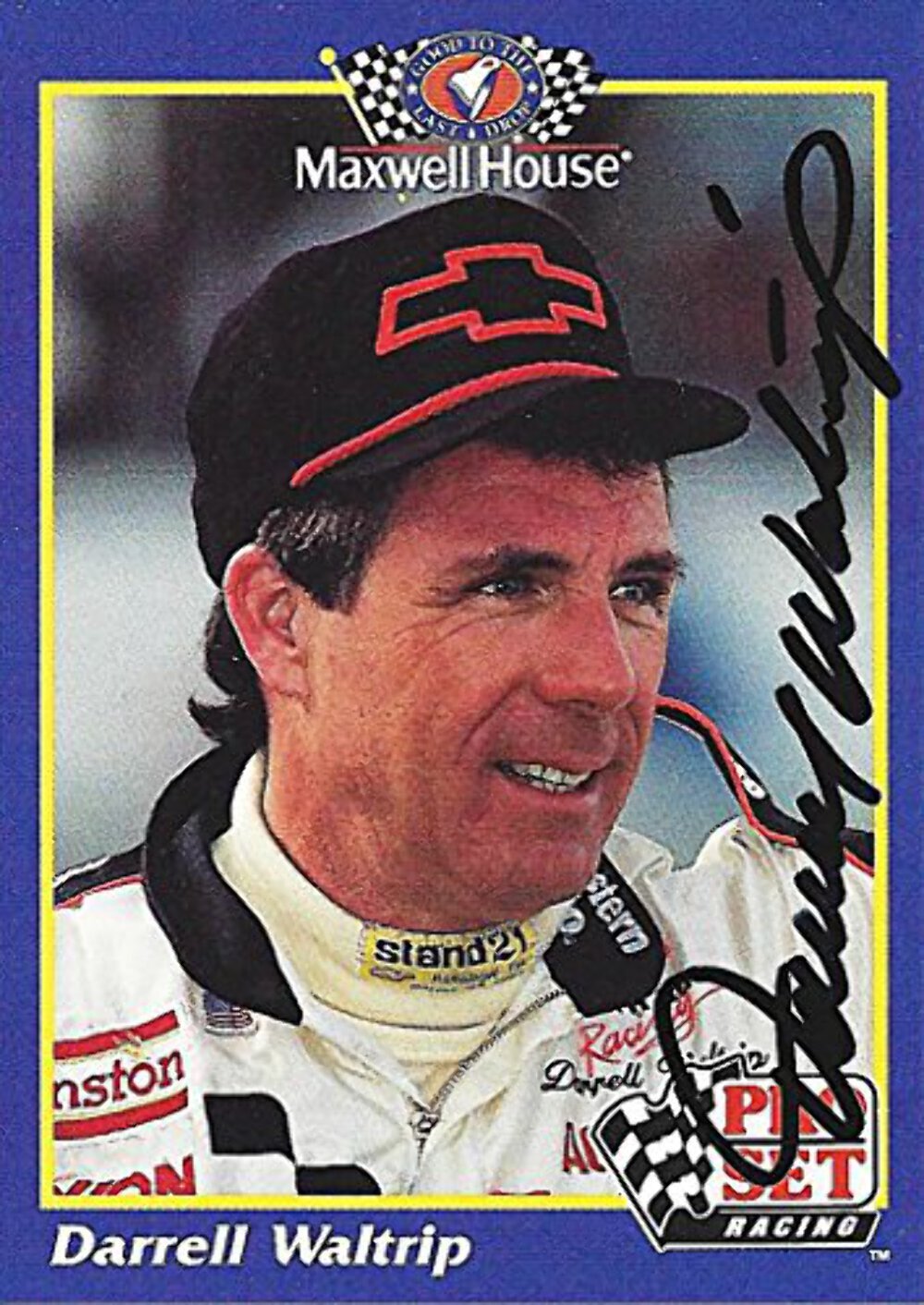 AUTOGRAPHED Darrell Waltrip 1992 Pro Set Racing MAXWELL HOUSE RARE ...